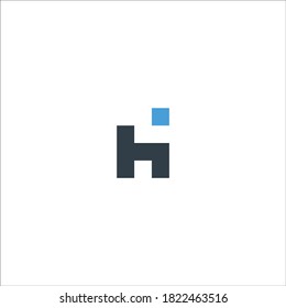 Letter H4 Graphic Logo Template Square Stock Vector (Royalty Free ...