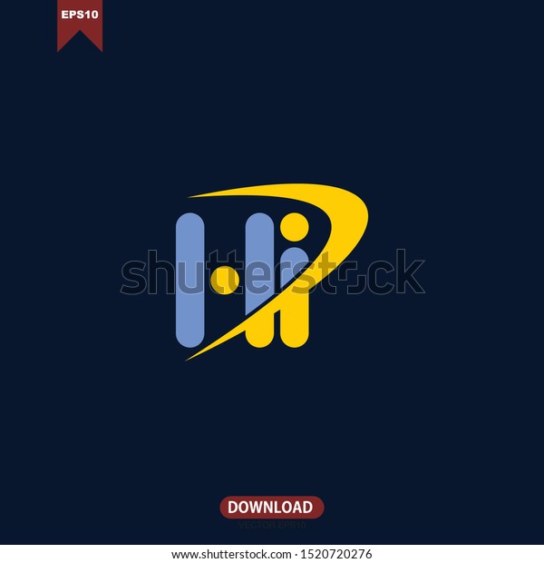 Initial Letter Hi Logotype Company Name Stock Vector (Royalty Free ...