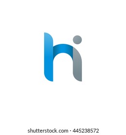 Initial Letter Hi Modern Linked Circle Stock Vector (Royalty Free ...