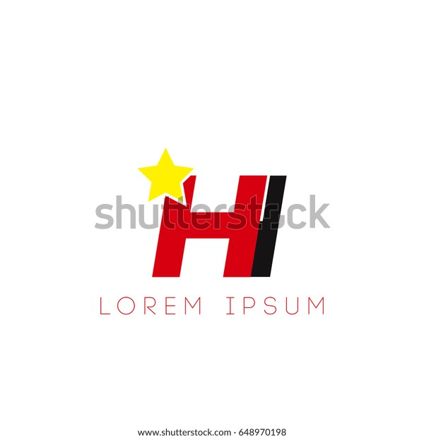 Initial Letter Hi Yellow Star Logo Stock Vector (Royalty Free ...