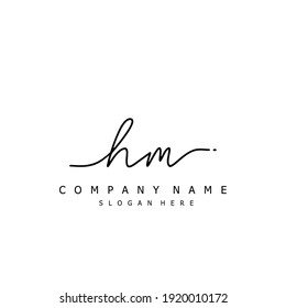 Initial Letter Km Calligraphy Handwritten Logo Stock Vector (Royalty ...