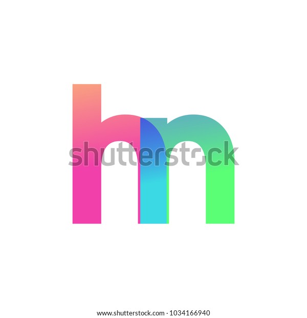 Initial Letter Hn Lowercase Logo Green Stock Vector (Royalty Free ...