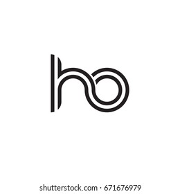 Initial Lowercase Letter Ho Linked Outline: เวกเตอร์สต็อก (ปลอดค่า ...