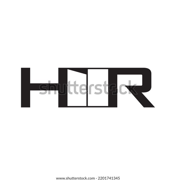 Initial Letter Hr Logo Template Design Stock Vector (Royalty Free ...