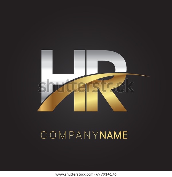 Initial Letter Hr Logotype Company Name Stock Vector (Royalty Free ...