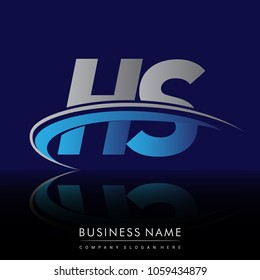 Initial Letter Hs Logotype Company Name Stock Vector (Royalty Free ...