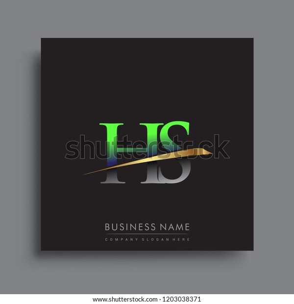 Initial Letter Hs Logotype Company Name Stock Vector (Royalty Free ...
