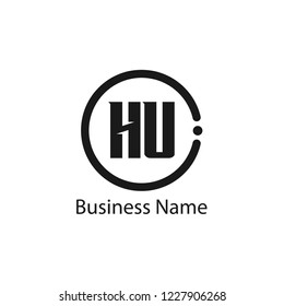 Initial Letter Hu Logo Template Design Stock Vector (Royalty Free ...