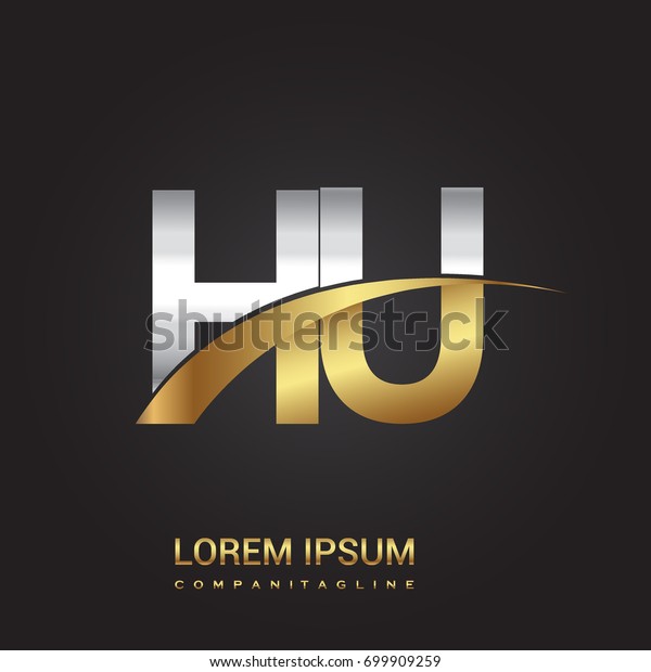 Initial Letter Hu Logotype Company Name Stock Vector (Royalty Free ...
