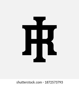 Initial Letter R Ir Ri Overlapping Stock Vector (Royalty Free ...