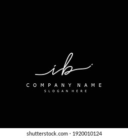 Letras iniciales LB caligrafía logotipo manuscrito.: vector de stock ...