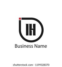 Initial Letter Ih Logo Template Design Stock Vector (Royalty Free ...