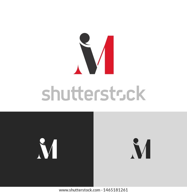 Initial Letter Im M Uppercase Modern Stock Vector (Royalty Free ...