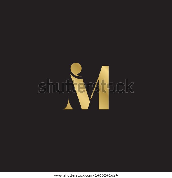 Initial Letter Im M Uppercase Modern Stock Vector (Royalty Free) 1465241624