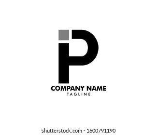 Initial Letter Ip Logo Template Design Stock Vector (Royalty Free ...