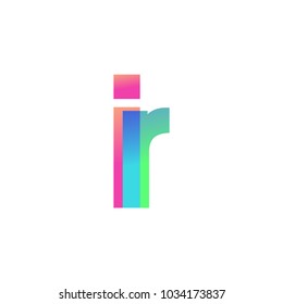 Initial Letter Jr Lowercase Logo Green Stock Vector (Royalty Free ...