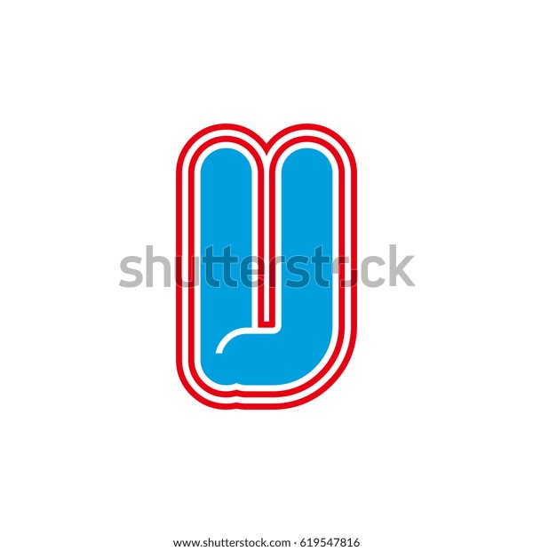 Initial Letter J Ij Monogram Outline Stock Vector (Royalty Free ...