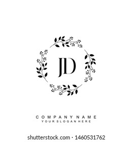 Initial Letter Jd Beautiful Handwriting Logo Stock Vector (Royalty Free ...