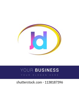 Initial Letter Jd Logotype Company Name Stock Vector (Royalty Free ...