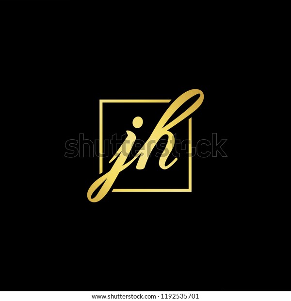 Initial Letter Jh Hj Minimalist Art: vector de stock (libre de regalías ...