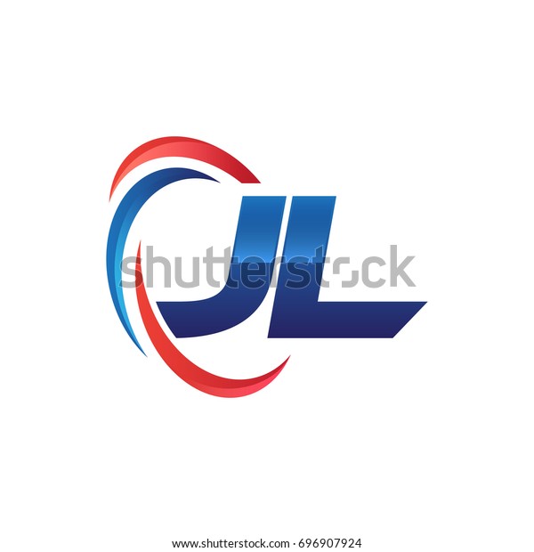 Initial Letter Jl Logo Swoosh Red Stock Vector (Royalty Free) 696907924 ...