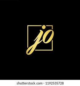 Initial Letter Jo Oj Minimalist Art Stock Vector (Royalty Free ...
