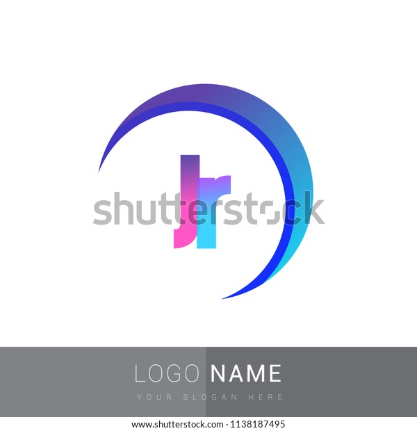 Initial Letter Jr Logotype Company Name Stock Vector (Royalty Free ...