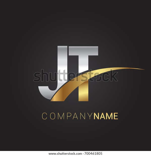 Initial Letter Jt Logotype Company Name Stock Vector (Royalty Free ...