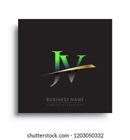 Initial Letter Jv Logotype Company Name Stock Vector (Royalty Free ...