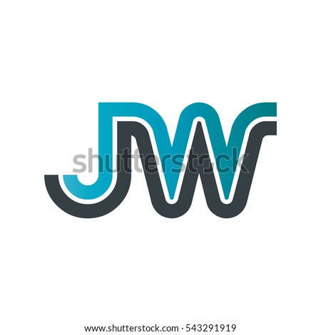Initial Letter JW Linked Design Logo Stock Vector (Royalty Free ...
