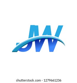 Initial Letter Jw Logotype Company Name Stock Vector (Royalty Free ...