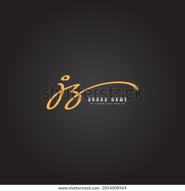 Initial Letter Jz Logo Handwritten Signature Stock Vector (Royalty Free ...