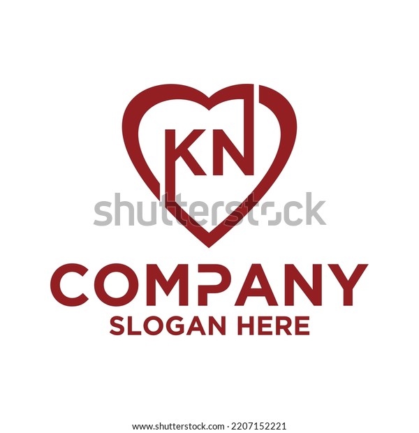 Initial Letter K N Logo Vector Stock Vector (Royalty Free) 2207152221 ...