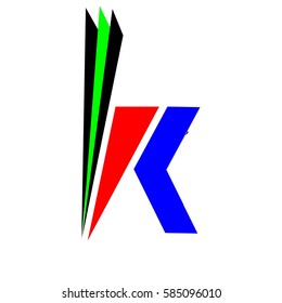 Initial Letter K Red Color Logo Stock Vector (Royalty Free) 585084928