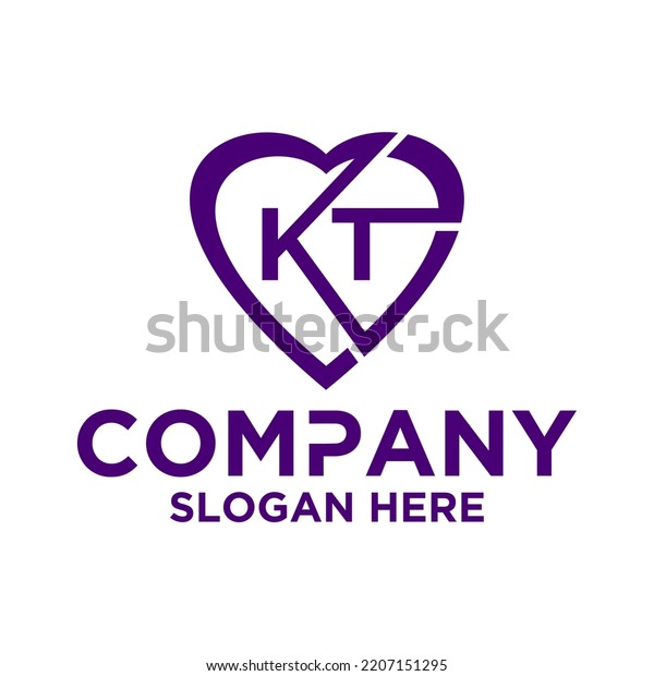 Initial Letter K T Logo Vector Stock Vector (Royalty Free) 2207151295 ...