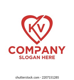 Initial Letter K V Logo Vector Stock Vector (Royalty Free) 2207151285 ...