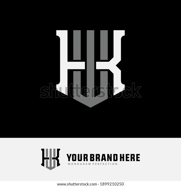 Initial Letter K W Kw Wk Stock Vector (Royalty Free) 1899210250
