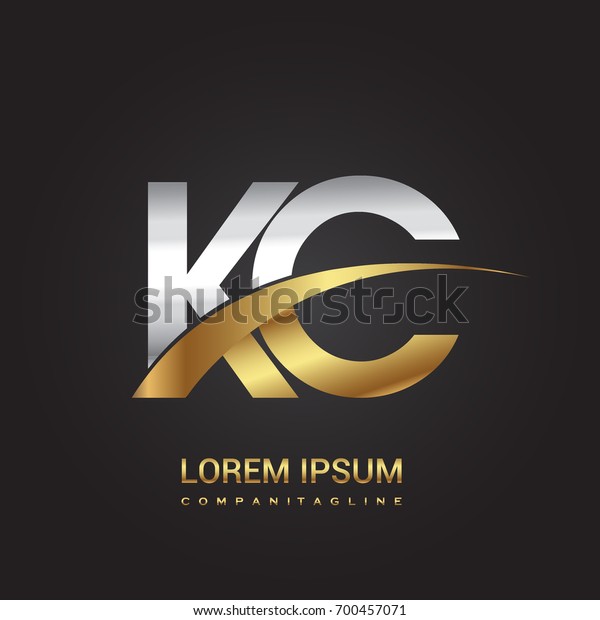 Initial Letter Kc Logotype Company Name Stock Vector (Royalty Free ...