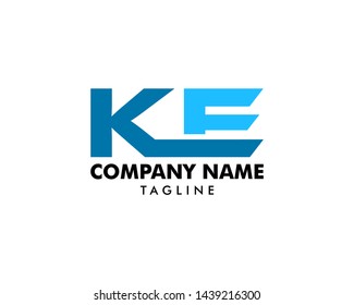 Initial Letter Ke Logo Template Design Stock Vector (Royalty Free ...