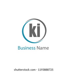 Initial Letter Ki Logo Template Design Stock Vector (Royalty Free ...