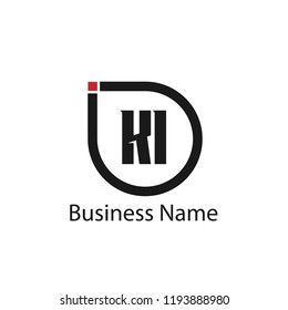 Initial Letter Ki Logo Template Design Stock Vector (Royalty Free ...