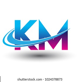 Initial Letter Km Logotype Company Name Stock Vector (Royalty Free ...