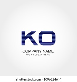 Initial Letter Ko Logo Design Vector Stock Vector (Royalty Free) 1096224644