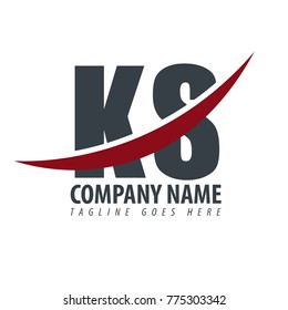 Initial Letter Ks Overlapping Logo Stock Vector (Royalty Free ...