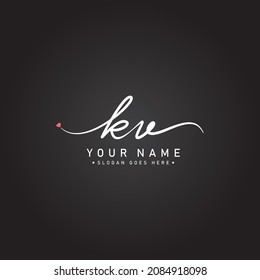 Initial Letter Kv Logo Handwritten Signature Stock Vector (Royalty Free ...