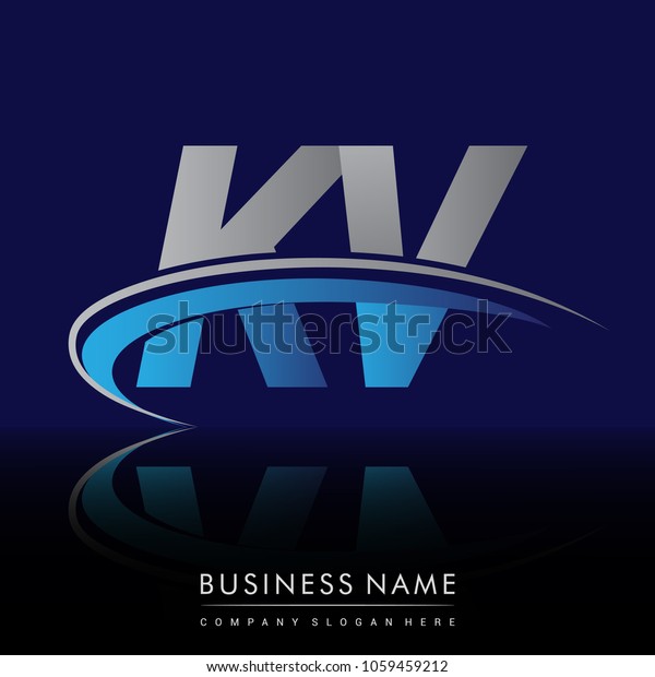 Initial Letter Kv Logotype Company Name Stock Vector (Royalty Free ...
