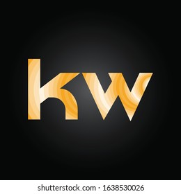 Initial Letter Kw Logo Design Vector Stock Vector (Royalty Free ...