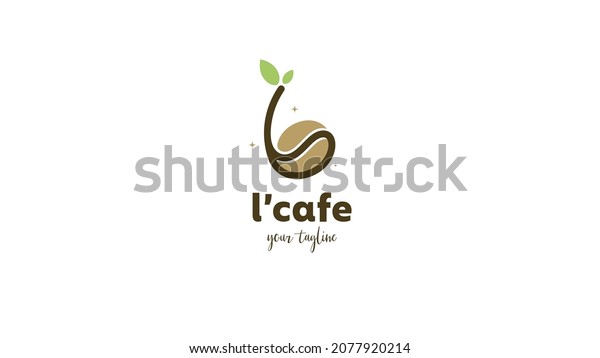 Initial Letter L Coffee Logo Design Stock Vector (Royalty Free) 2077920214