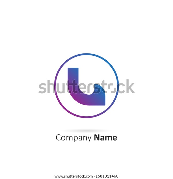 Initial Letter L Logo Circle Element Stock Vector (Royalty Free ...