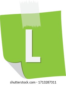 Initial Letter L Paper Stock Vector (Royalty Free) 1713287311 ...